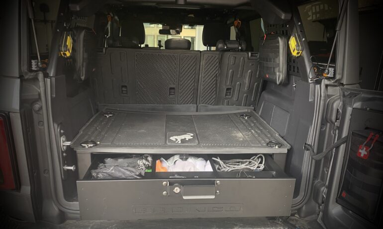 Ford Bronco Cargo Area Security Drawer 4 Door Review – Van Versus Dog